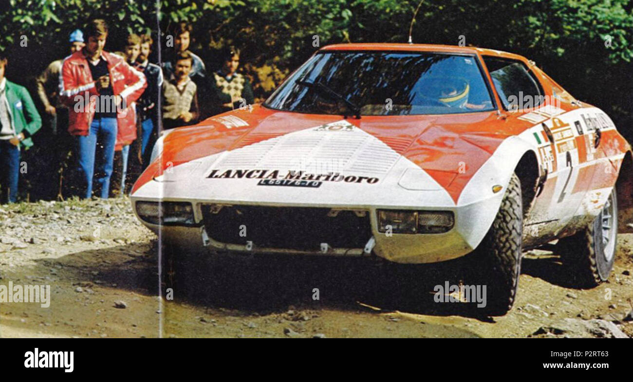 . Italian rally driver Sandro Munari and his co-driver Mario Mannucci ...