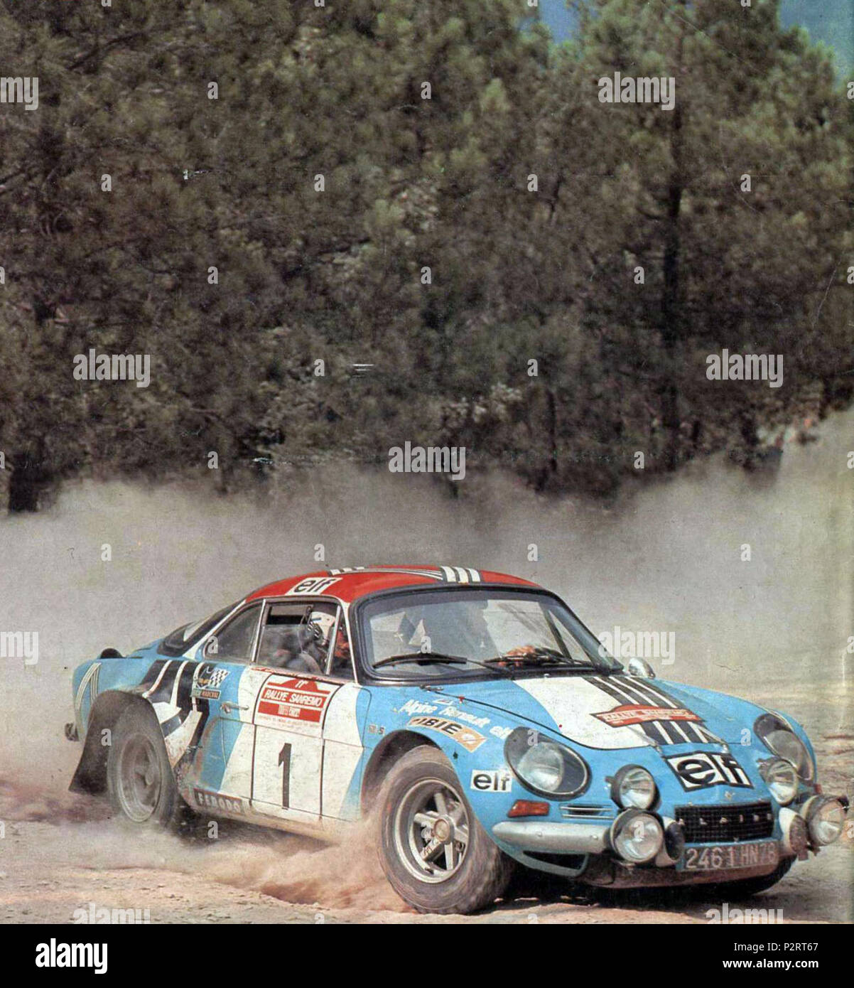 87 Thérier and Jaubert's Alpine-Renault A110 1800 (1973 Rallye Sanremo ...