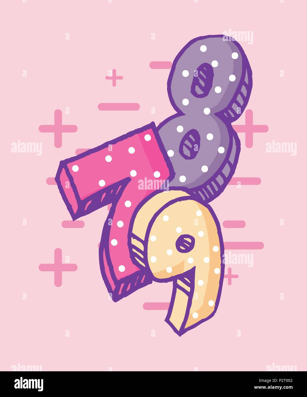 set numbers comic style vector illustration design Stock Vector Image ...