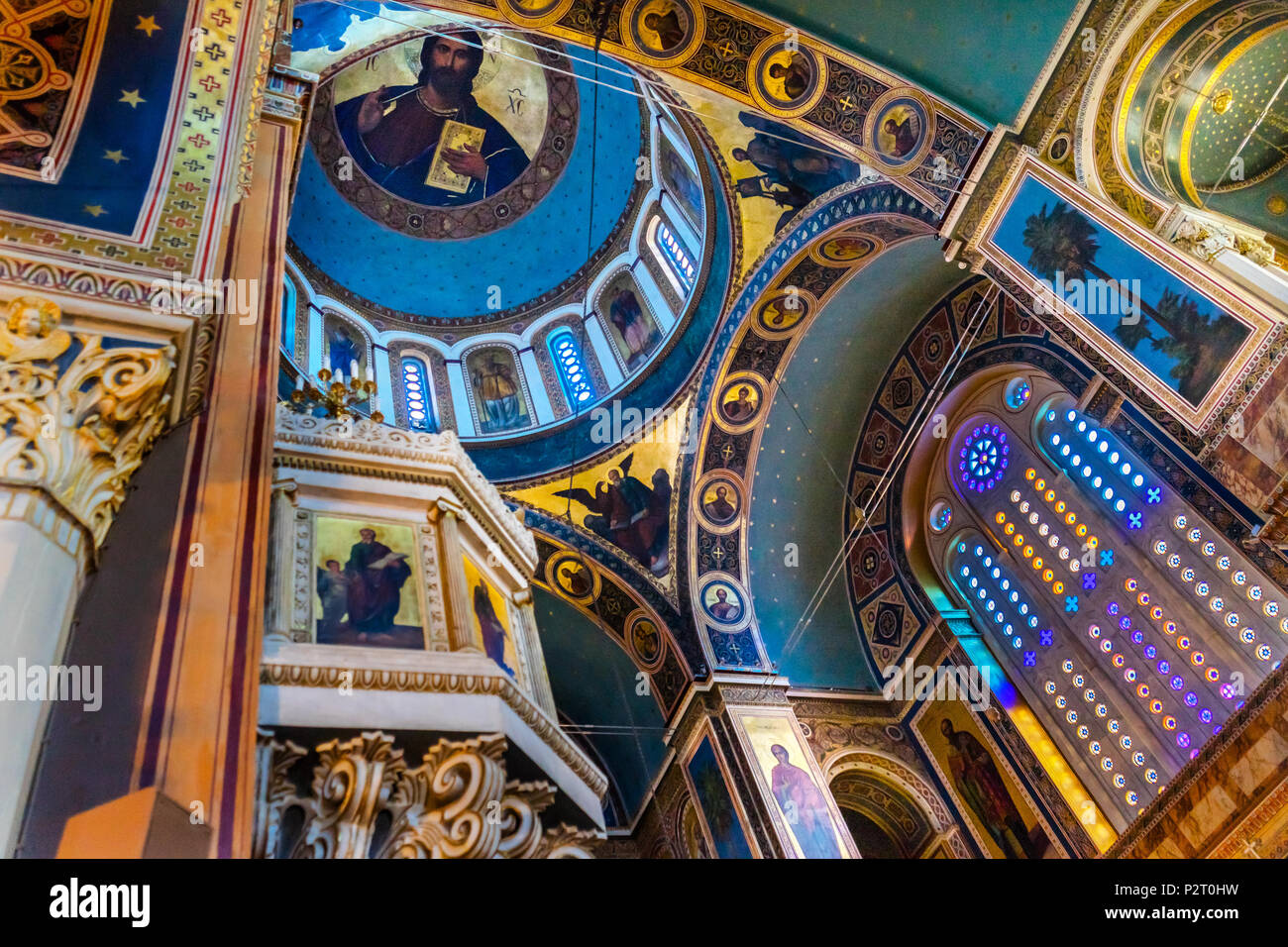 Metropolitan Basilica Christ Dome Cathedral Athens Greece. Built in ...