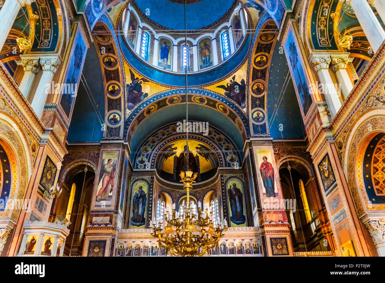 Metropolitan Cathedral Athens Greece. Built in 1842, Main Greek ...