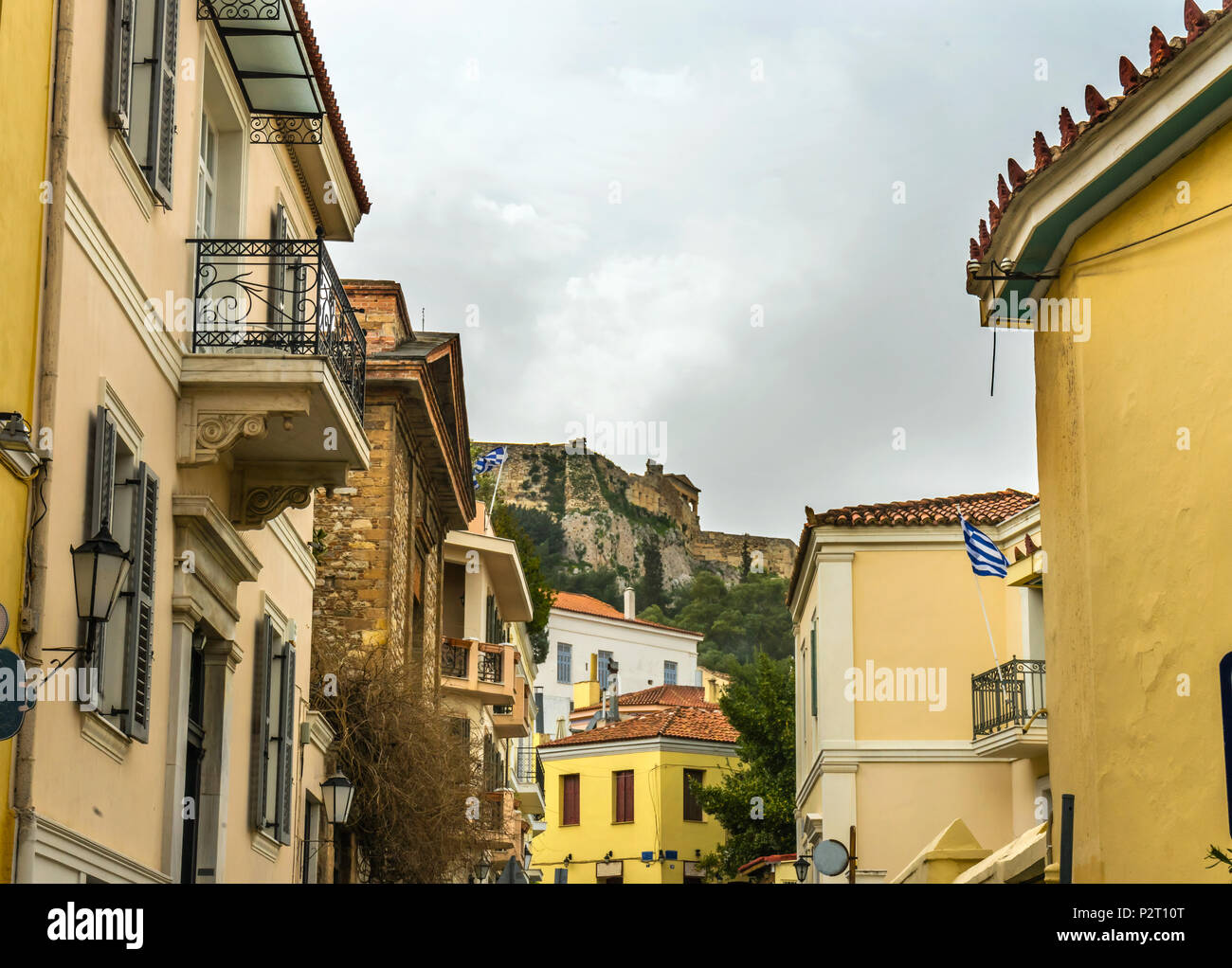 Plaka Ancient Greek Neighborhoods and Shopping Streets Next To ...