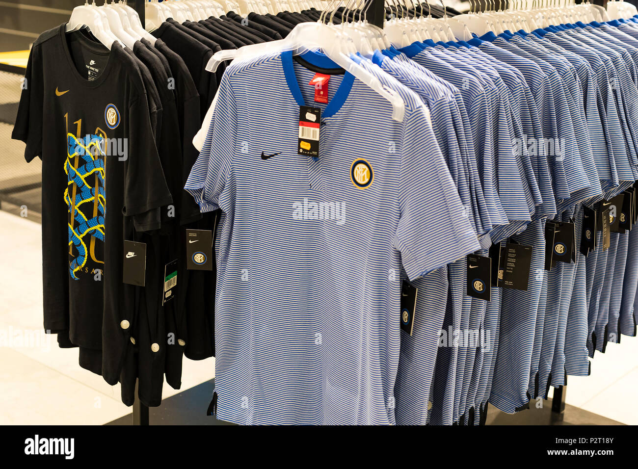 7 JUNE 2018, MILAN, ITALY: Official Store FC Inter Milan and Milan ...