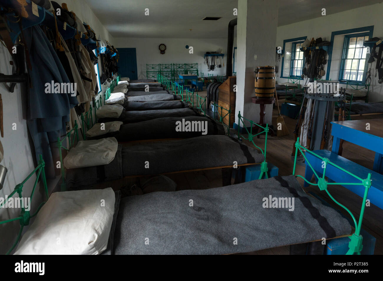 Soldiers dorms, cavalry Barracks. Sept, 2016. Fort Laramie, Wyoming ...