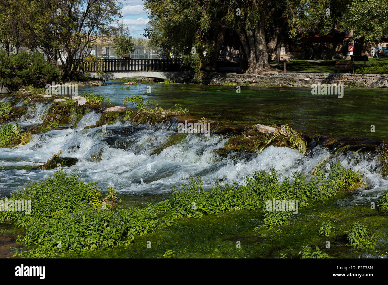 Roe River flowing from Giant Springs. Sept, 2016. Great Falls, Montana ...