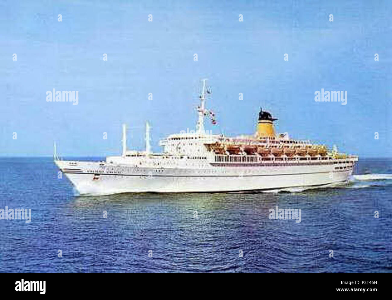 . English: The motorship Guglielmo Marconi on a postcrad of the Lloyd ...