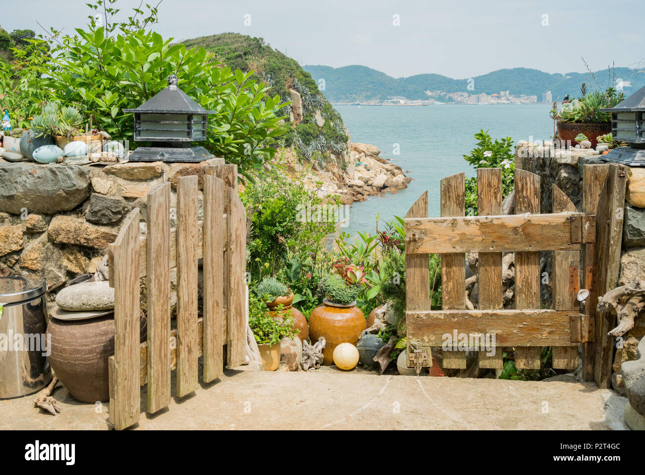 Superb landscape and view from the Furen Cafe at Matsu, Taiwan Stock ...