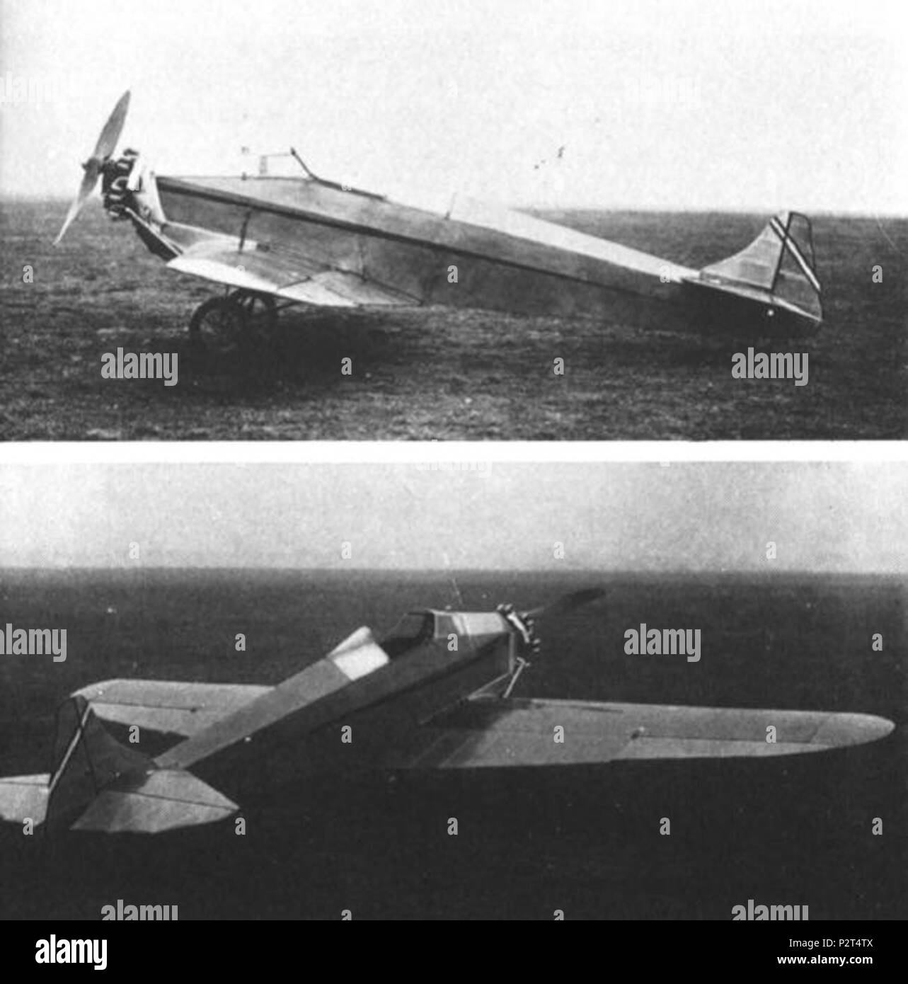 . Front and back view of Nuvoli N.5 aircraft. Nuvoli was an aircraft ...