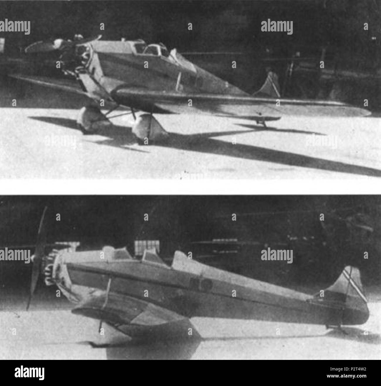 . Front and back view of Nuvoli N.5R aircraft. Nuvoli was an aircraft ...