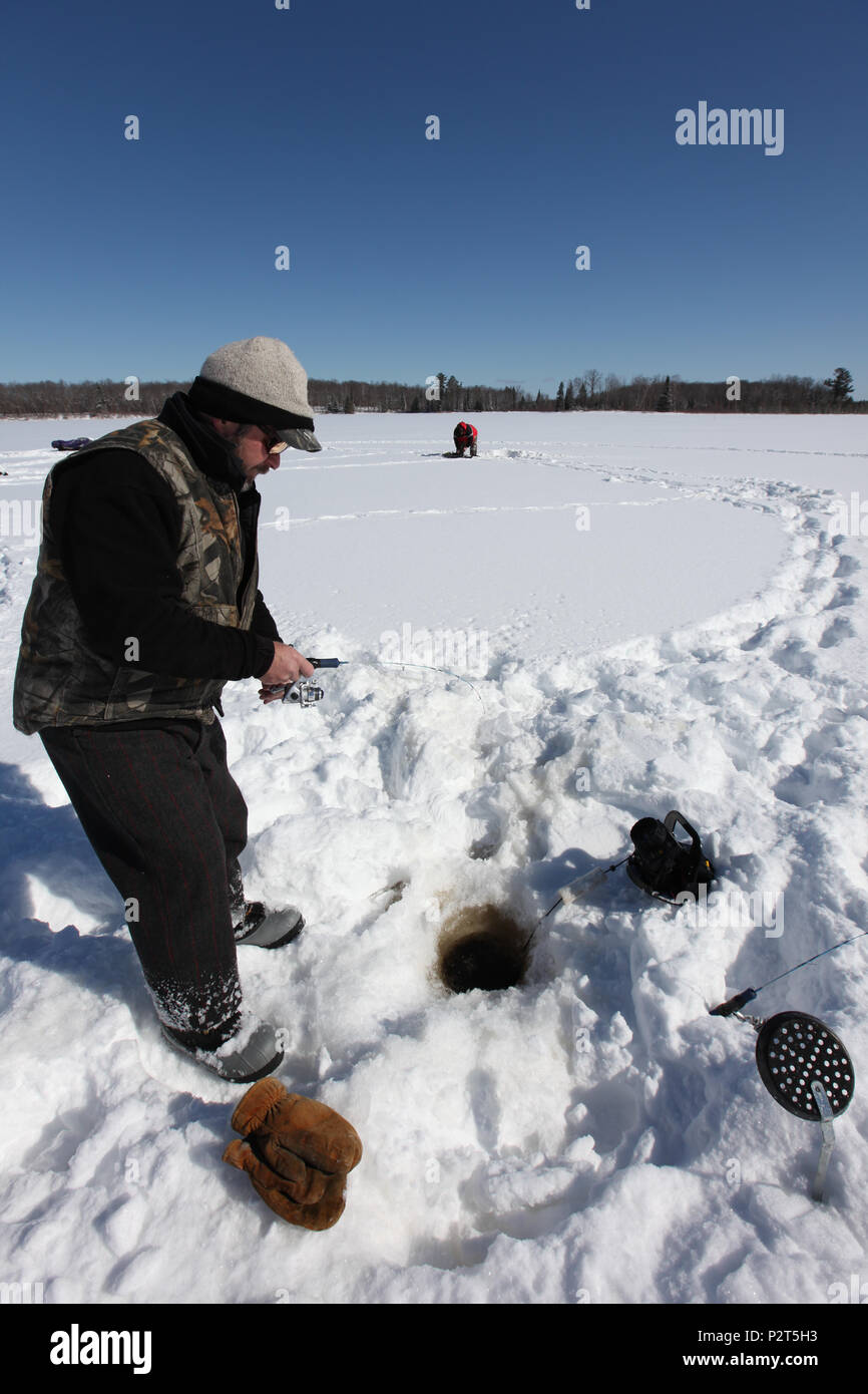 Walleye ice fishing hi-res stock photography and images - Alamy