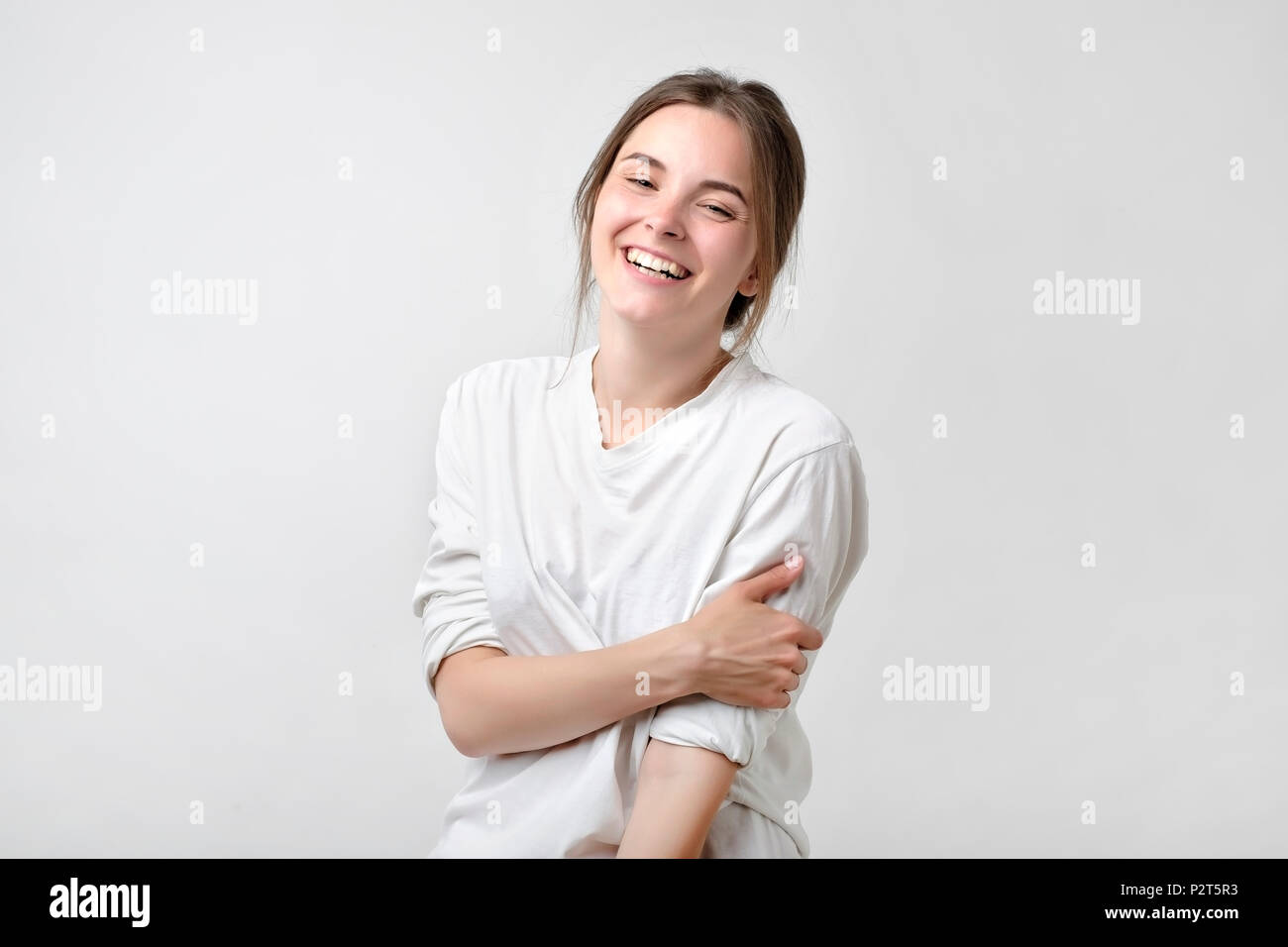 Person laughing confused hi-res stock photography and images - Alamy