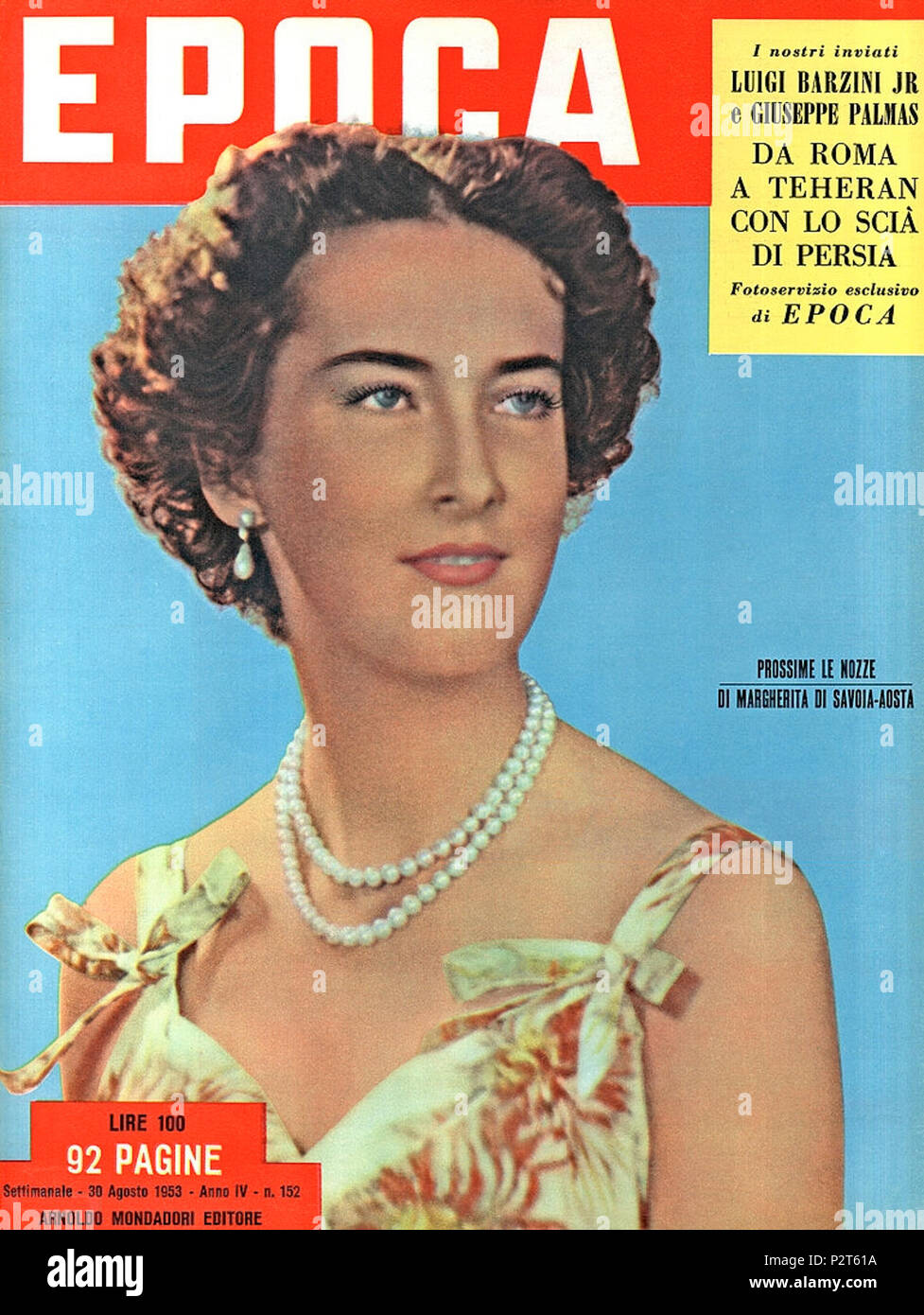 . The cover of the weekly magazine Epoca showing the Italian princess ...