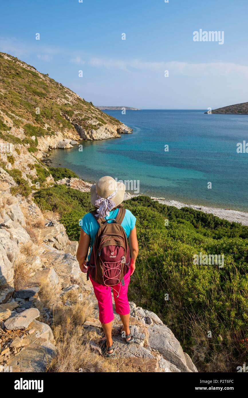 Geece, Dodecanese archipelago, Agathonisi island, Agios Georgios bay ...