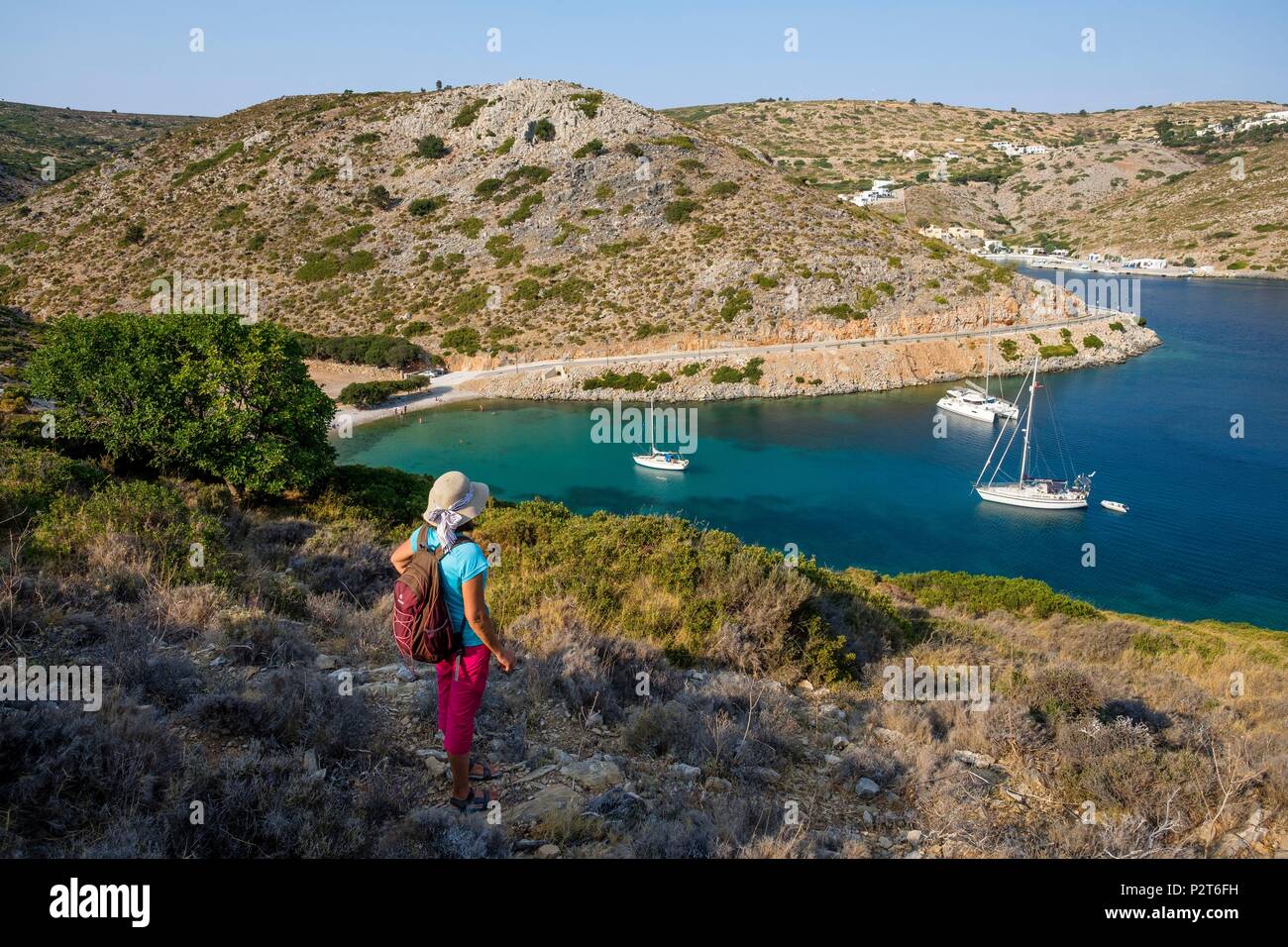 Geece, Dodecanese archipelago, Agathonisi island, Agios Georgios bay ...