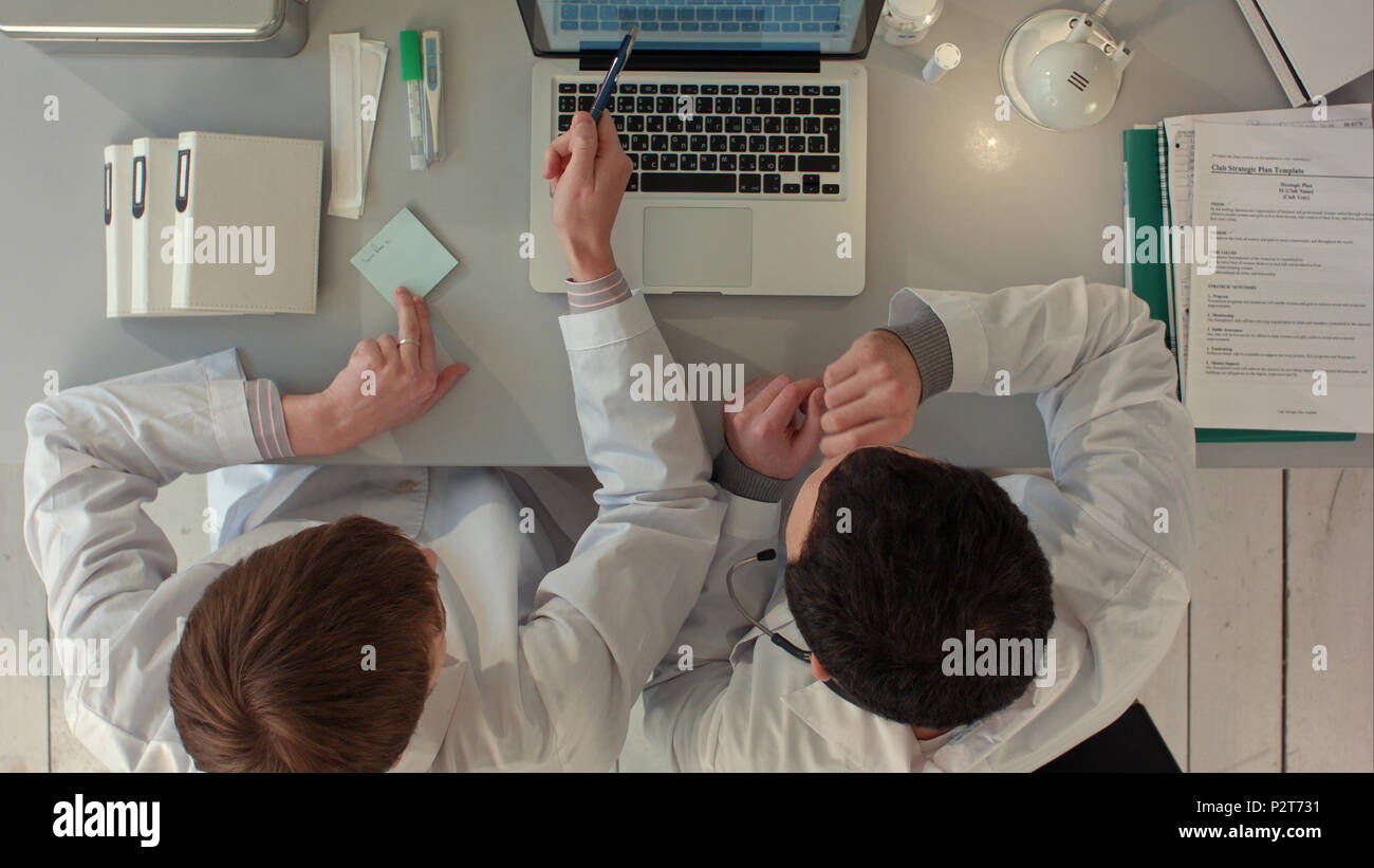 Top view male doctor using hi-res stock photography and images - Alamy
