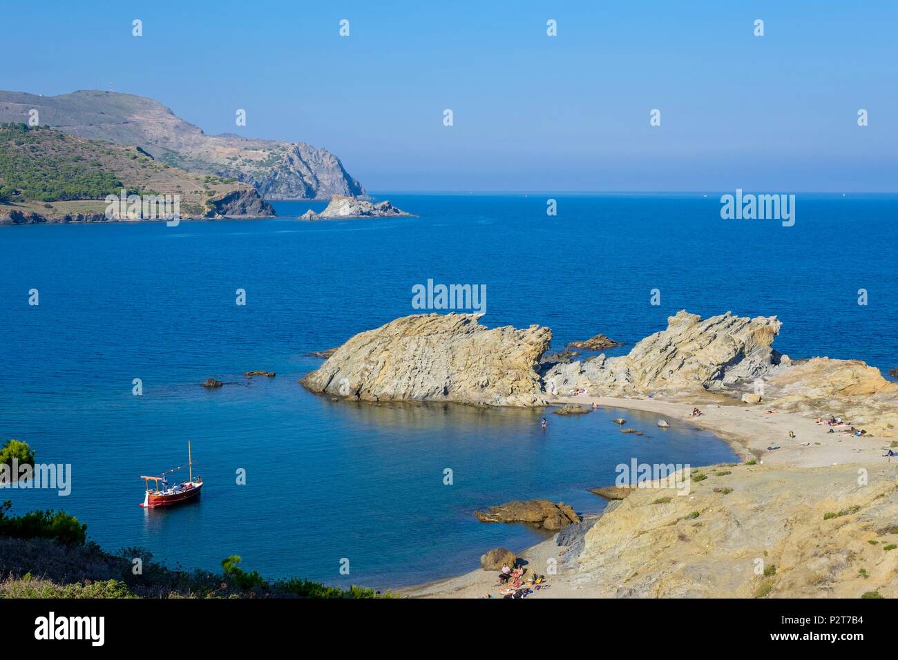Spain, Catalonia, hiking from Cerbere in France to Llança in Spain on ...