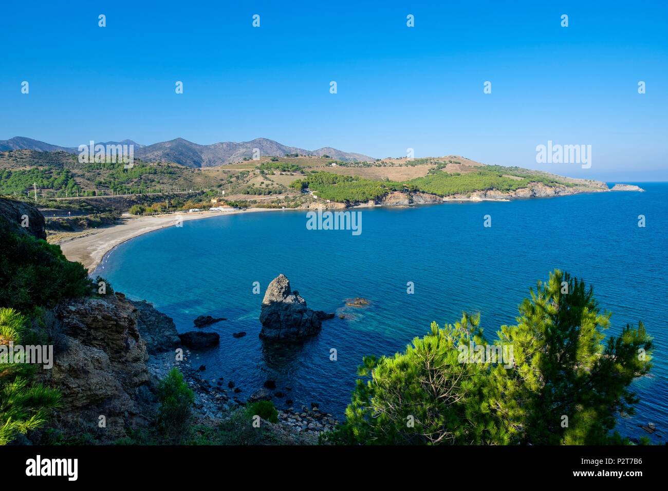 Spain, Catalonia, hiking from Cerbere in France to Llança in Spain on ...
