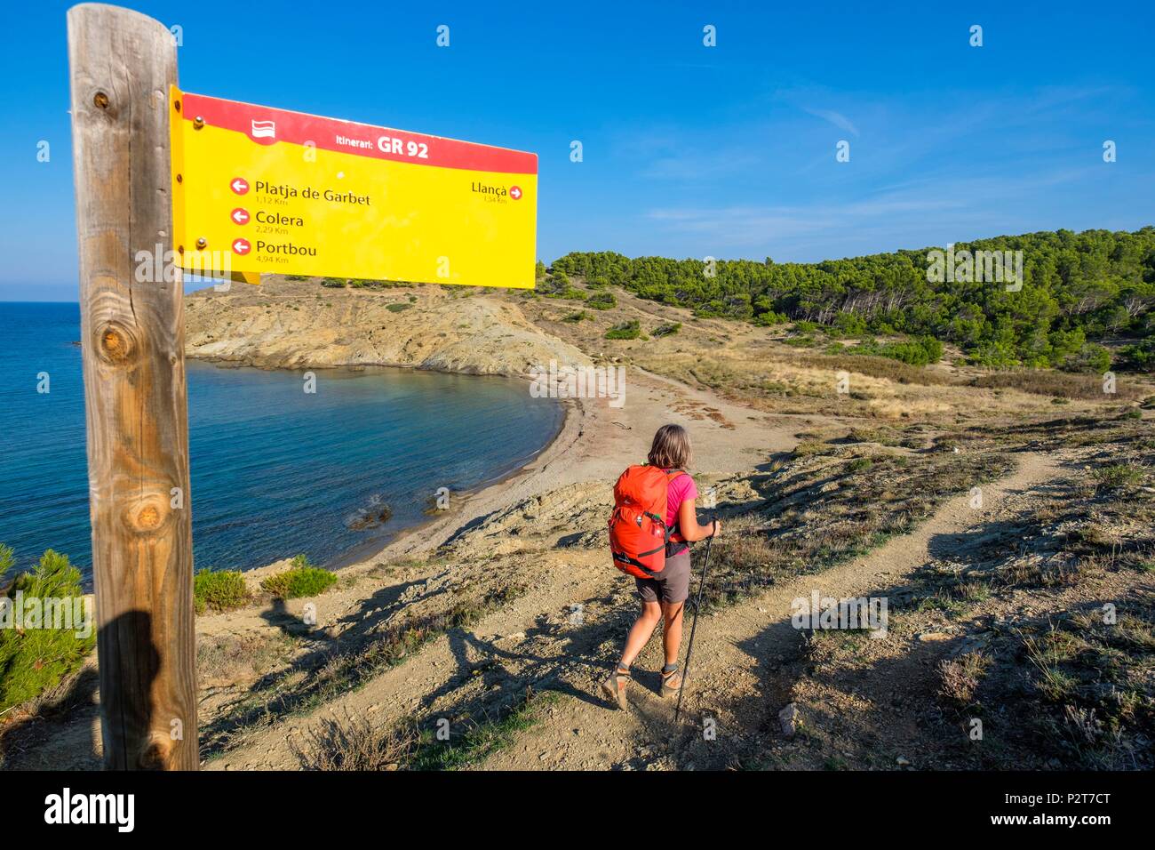 Spain, Catalonia, hiking from Cerbere in France to Llança in Spain on ...