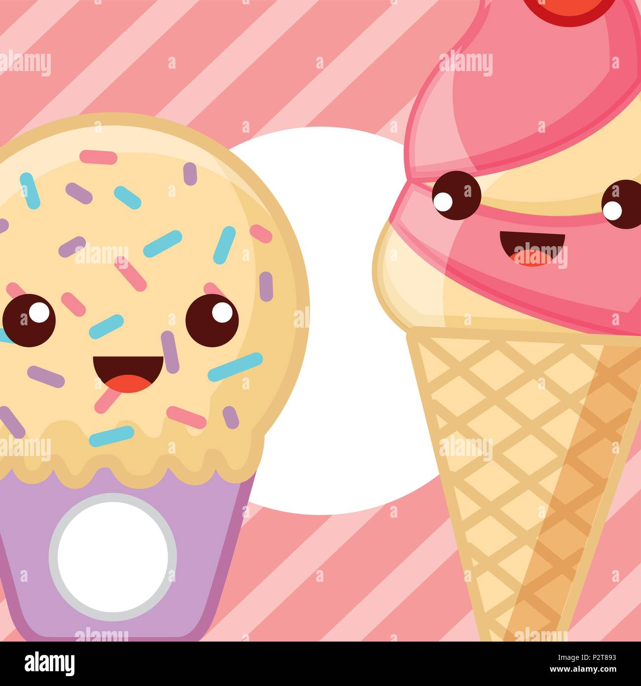 ices scream kawaii cute cones small passion fruit sparks strawberry ...