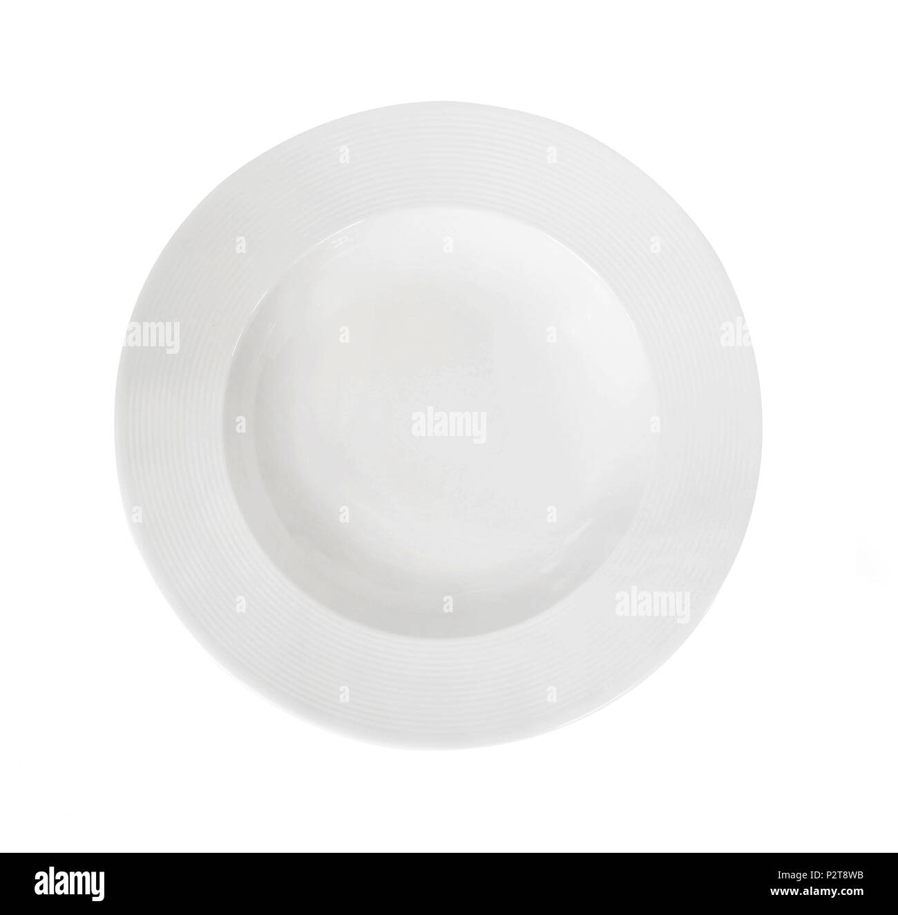 empty plate isolated on white background Stock Photo - Alamy