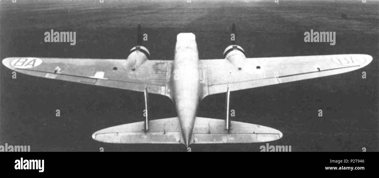 . English: Italian Breda Ba.82 medium bomber prototype . Late 1930s ...