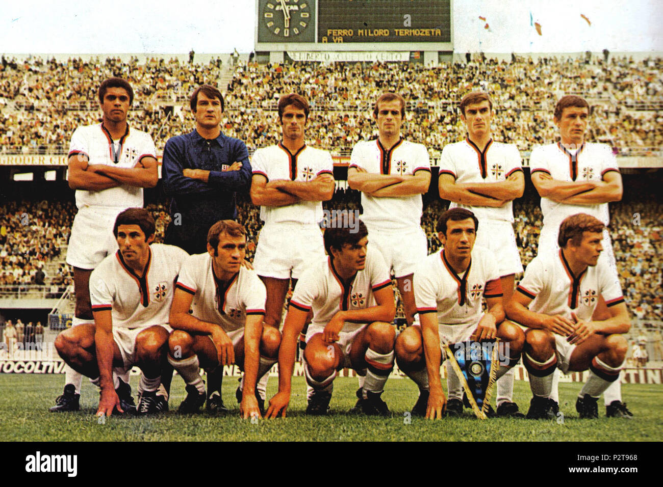 . A line-up of U.S. Cagliari before a 1969-70 pre-season friendly match ...
