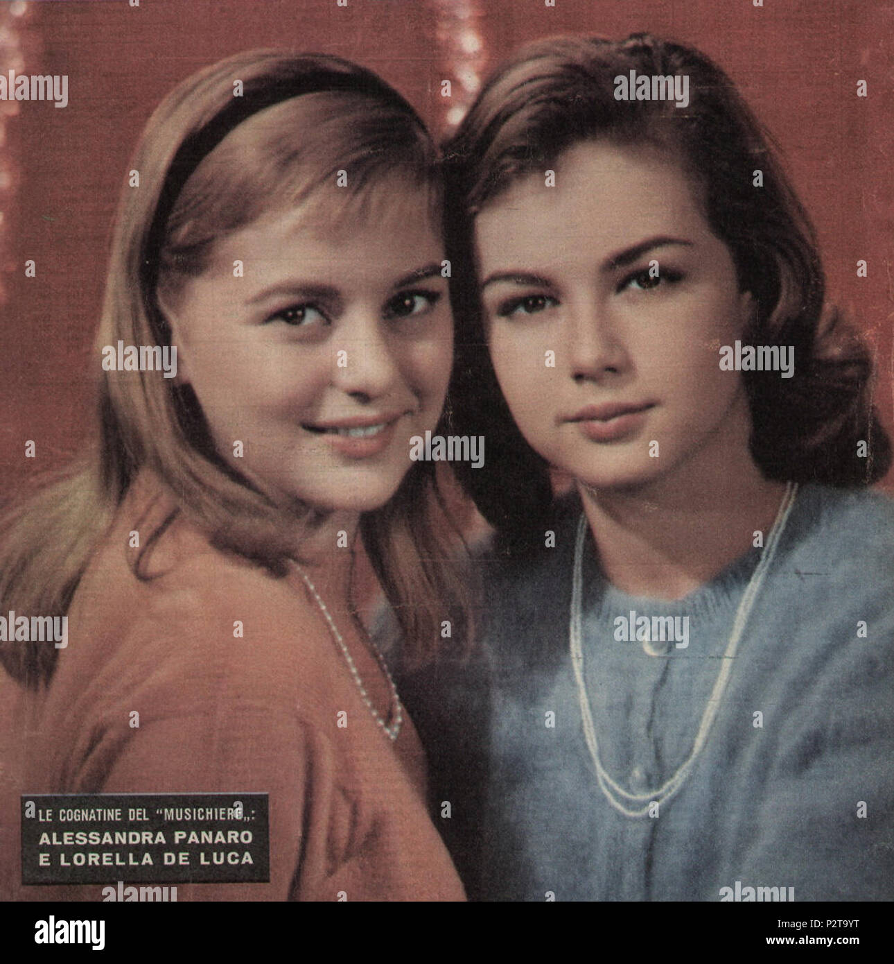 . Italian actresses Alessandra Panaro and Lorella De Luca . 1958 ...