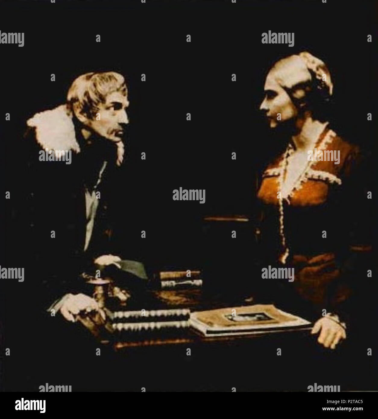 . Italian actors Gianni Galavotti and Edda Albertini on stage . 1959 ...