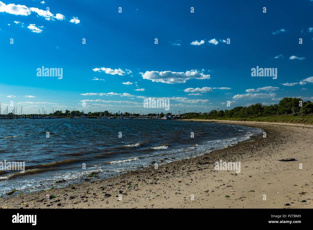 The Barren Island shore on the side of the Dead Horse Bay, also known ...