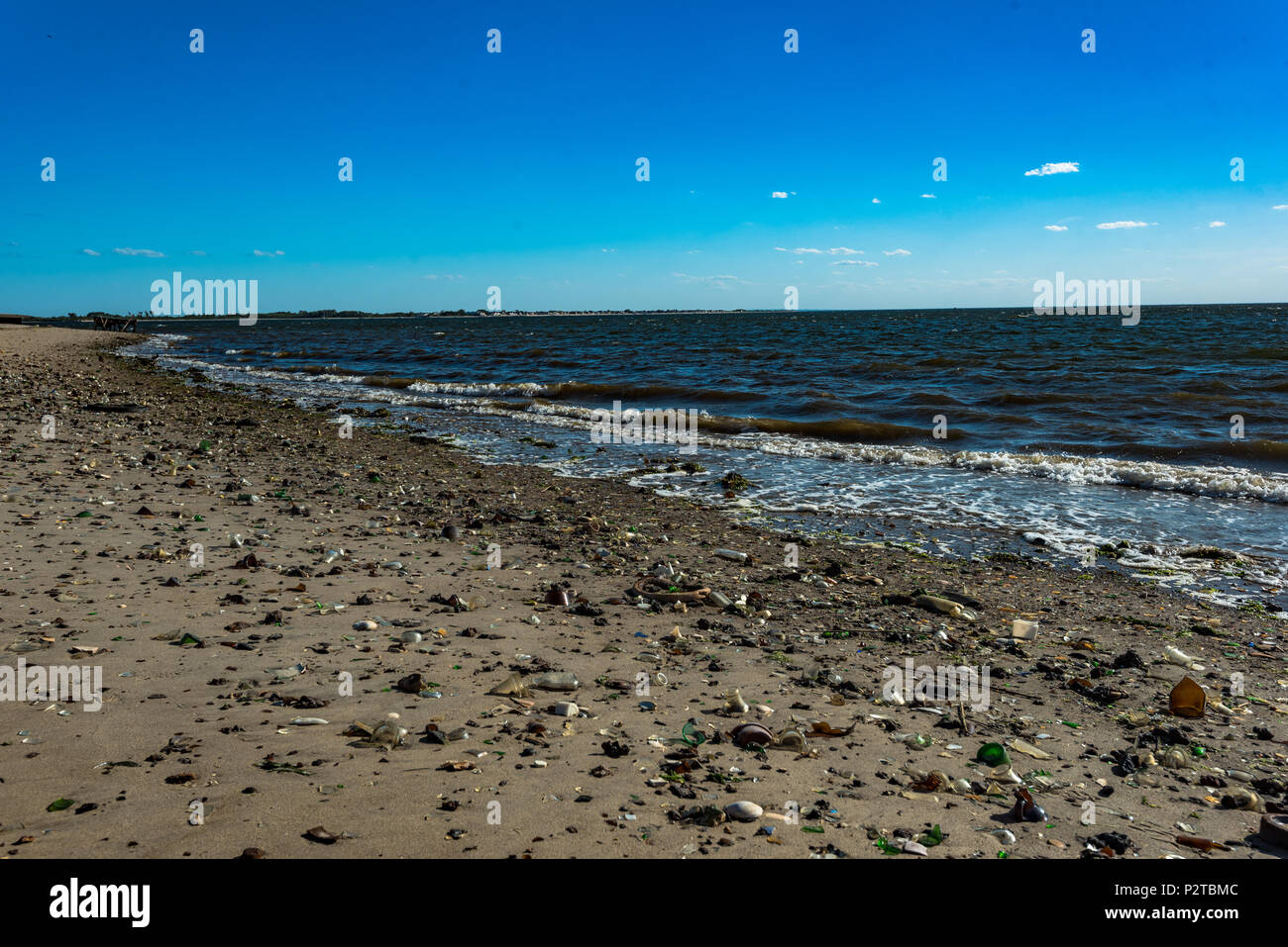 The Barren Island shore on the side of the Dead Horse Bay, also known ...