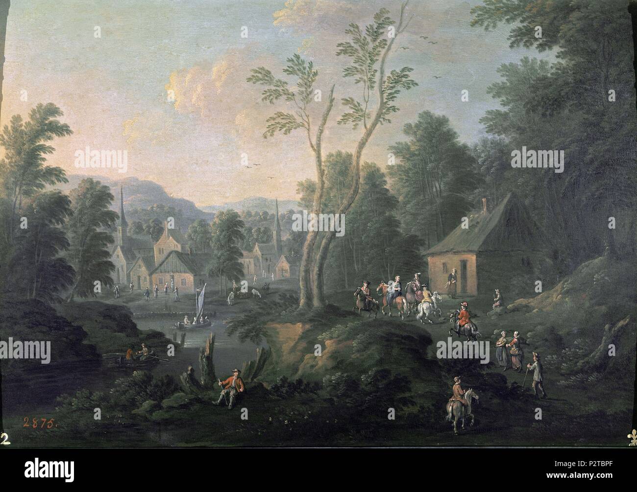 Archdukes hunting. Los archiduques de caza. Flemish baroque. Madrid ...