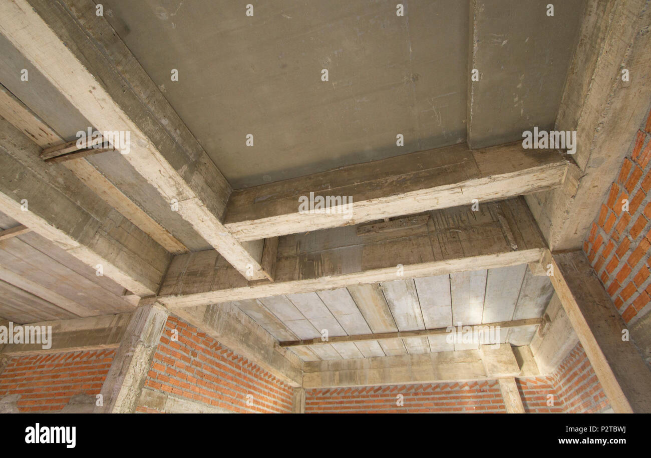 construction site building with cement material structure Stock Photo ...