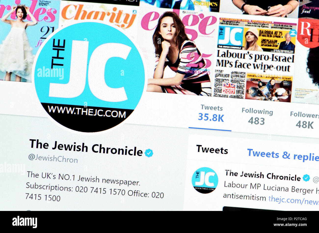 Jewish chronicle newspaper hi-res stock photography and images - Alamy