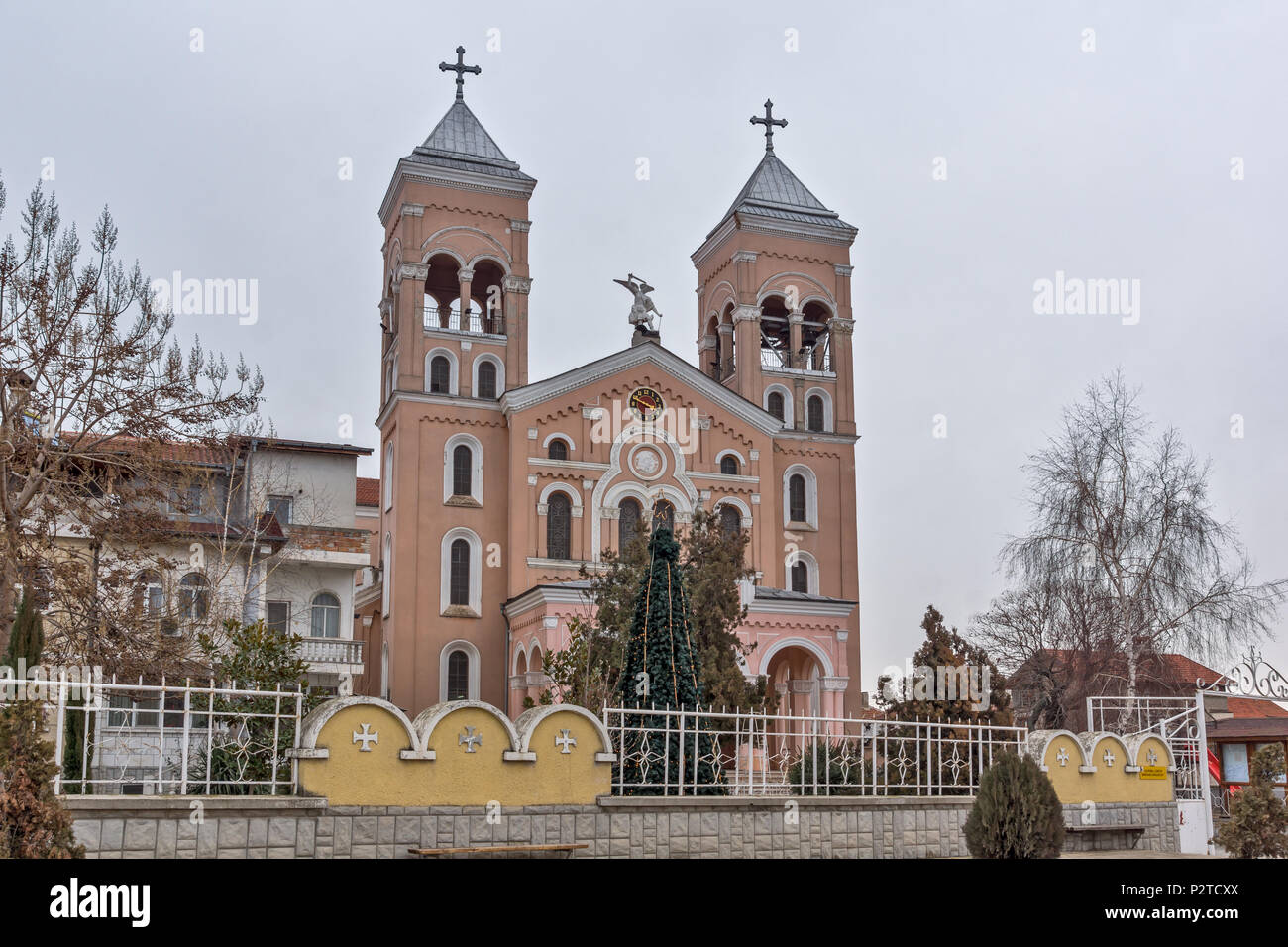 RAKOVSKI, BULGARIA - DECEMBER 31 2016: The Roman Catholic church of St ...