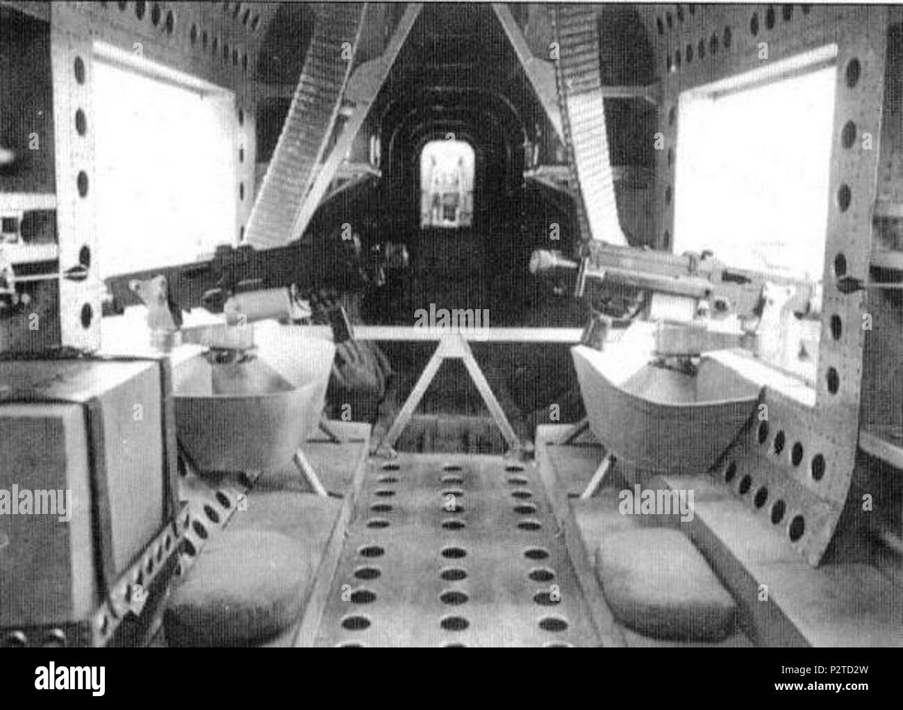 . English: The beam gun positions of a FIAT RS.14. Italiano: Due Breda ...