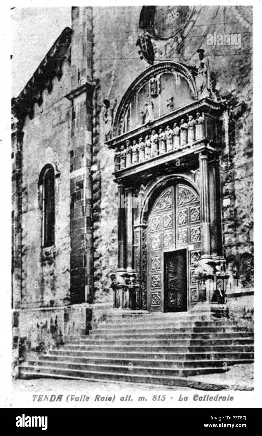 . English: Cattedrale di Tenda in Tenda, Italy now Tende, France . 1925 ...