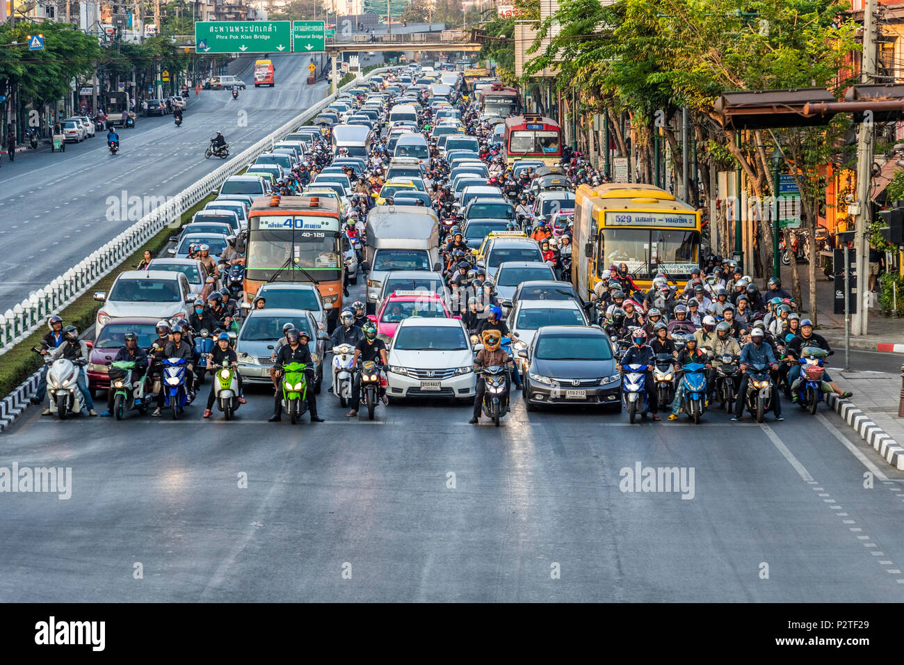 Traffic congestion Bangkok Thailand Stock Photo - Alamy