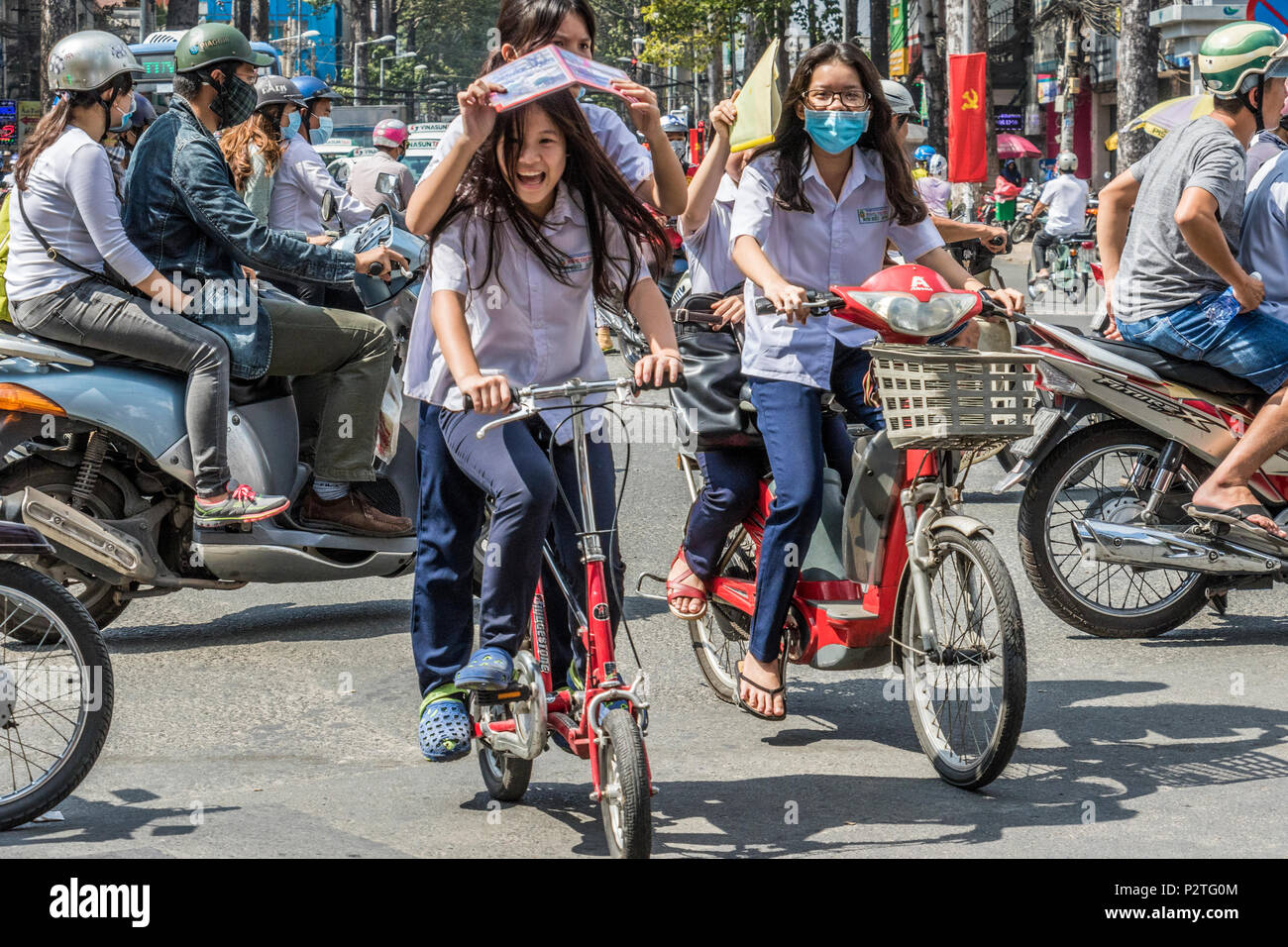 Street life in Ho Chi Minh (Saigon) Vietnam Stock Photo - Alamy