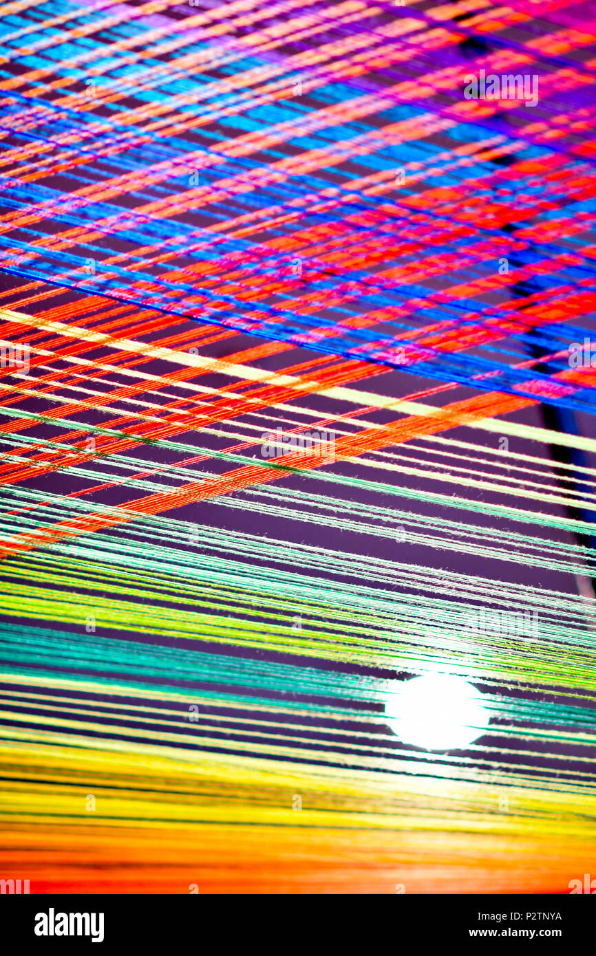 Colourful strings art Stock Photo - Alamy