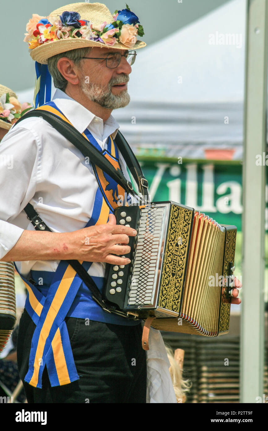 Morris dancers, folk band and singers at Cheshire Show 2013 Tabley ...