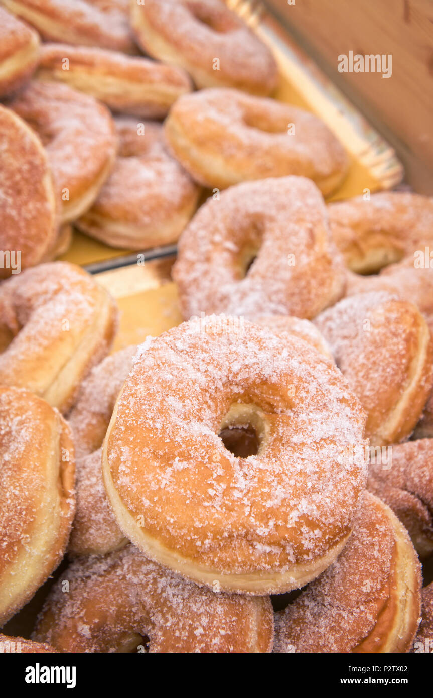Fresh doughnuts with copy space Stock Photo - Alamy