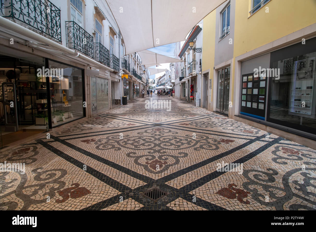 Commercial tourist area of Faro city, Portugal Stock Photo - Alamy