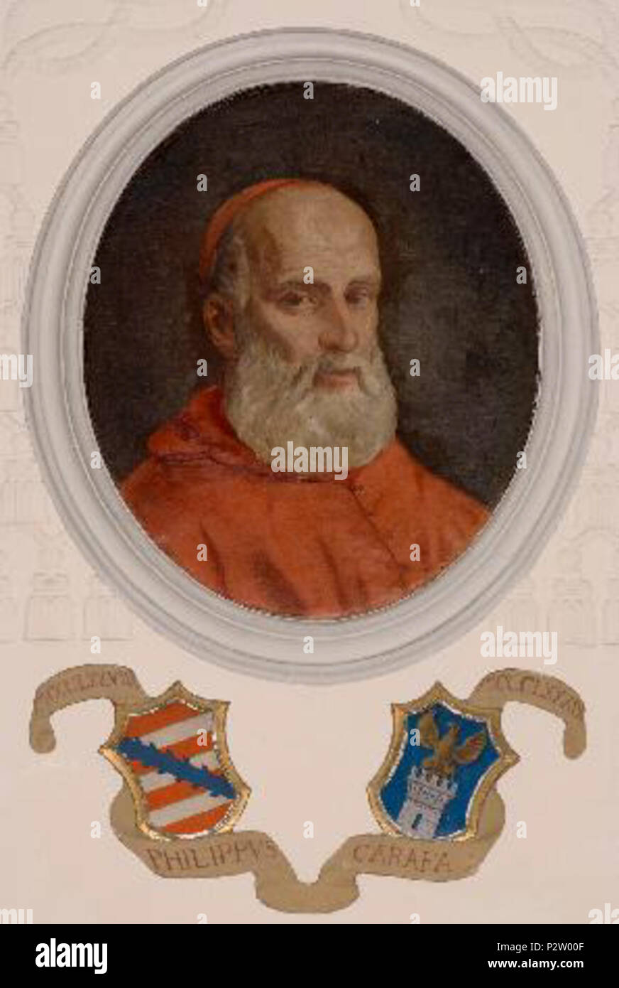 . English: Cardinal Filippo Carafa, painting, circa 19th century . 19th ...
