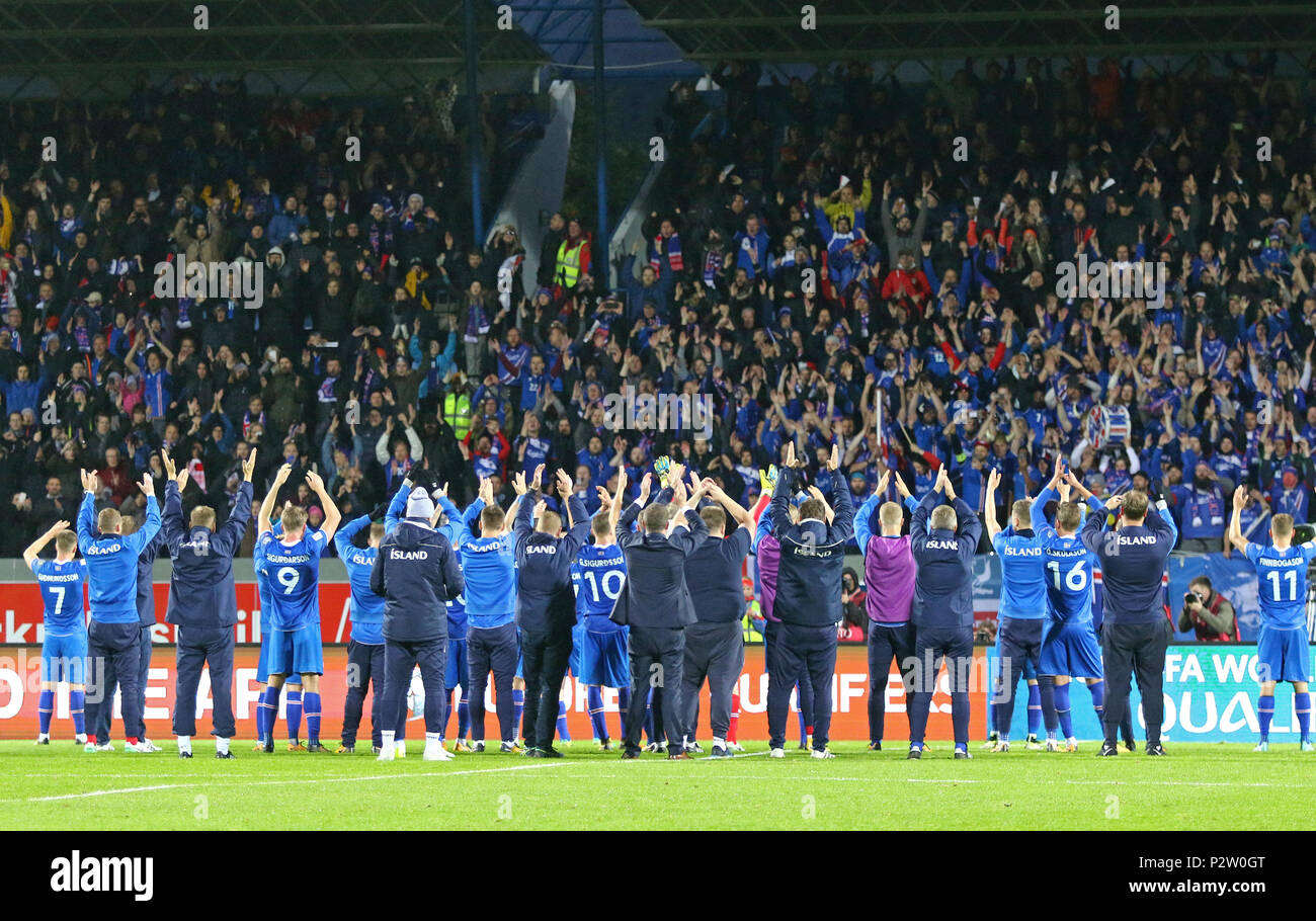 REYKJAVIK, ICELAND - SEPTEMBER 5, 2017: Players of Iceland National ...