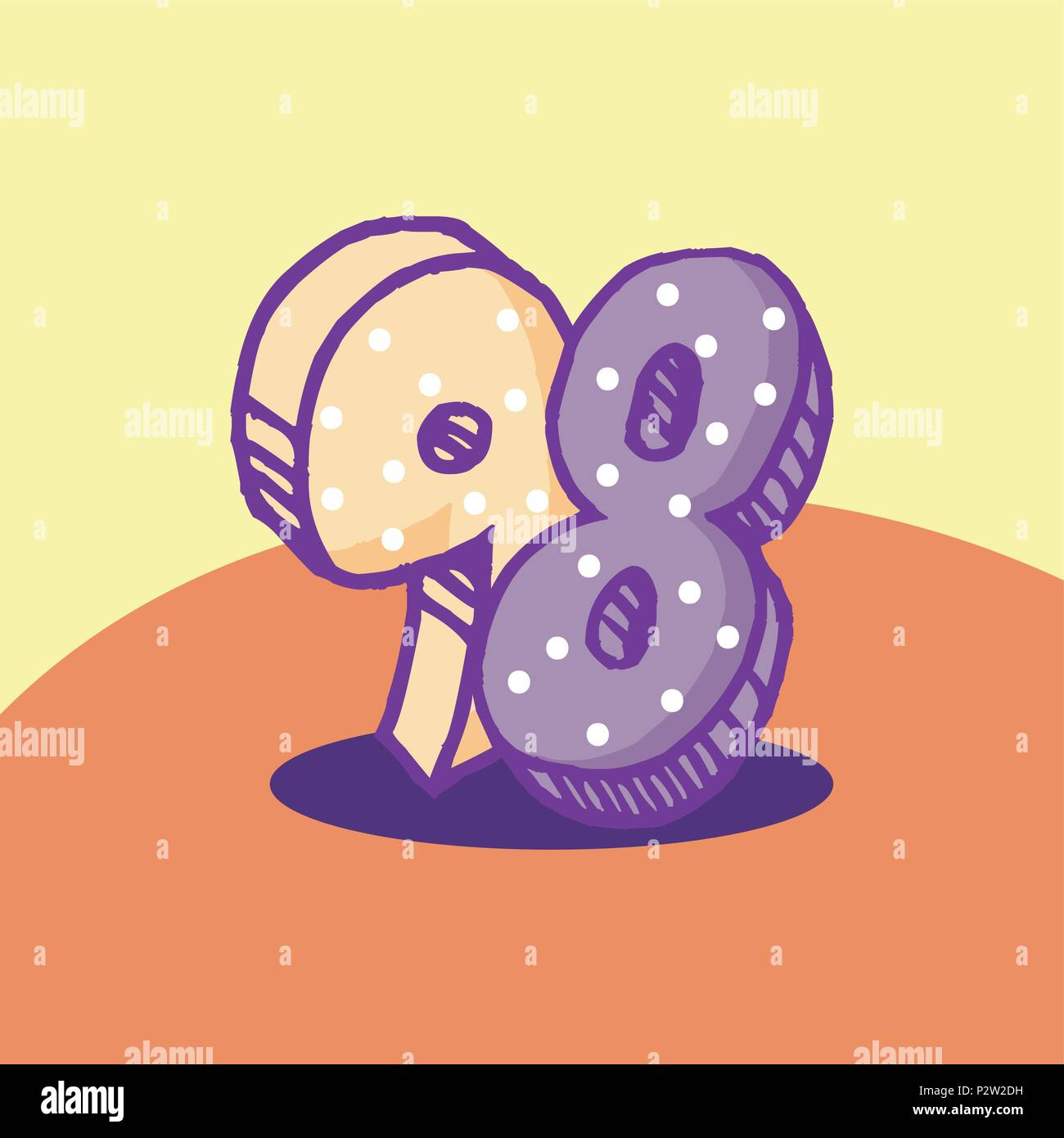 set numbers comic style vector illustration design Stock Vector Image ...