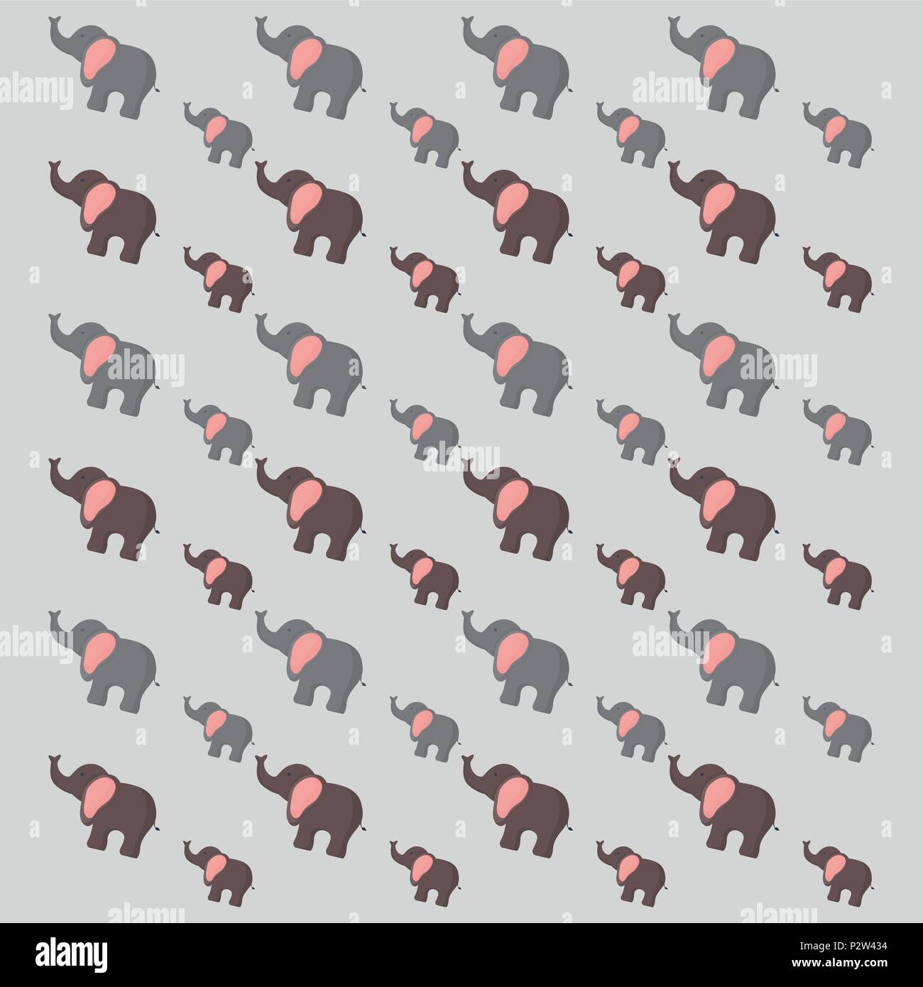 background of cute elephants pattern, colorful design. vector ...