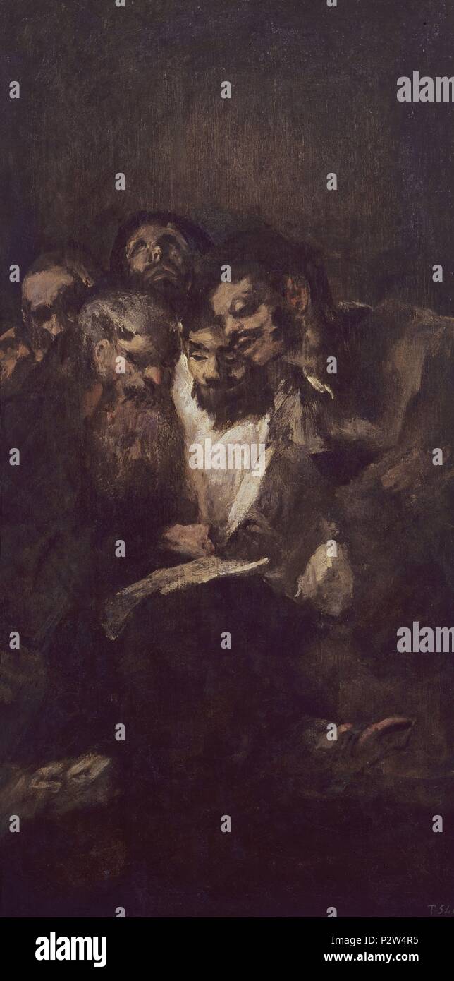 'The Reading, or The Politicians', 1820-1823, Mural, 126 cm x 66 cm ...