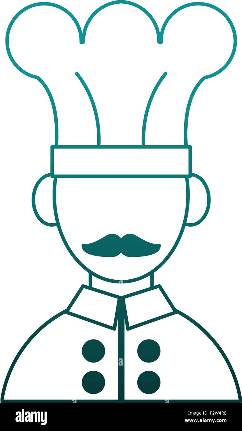 Chef avatar profile in blue lines Stock Vector Image & Art - Alamy