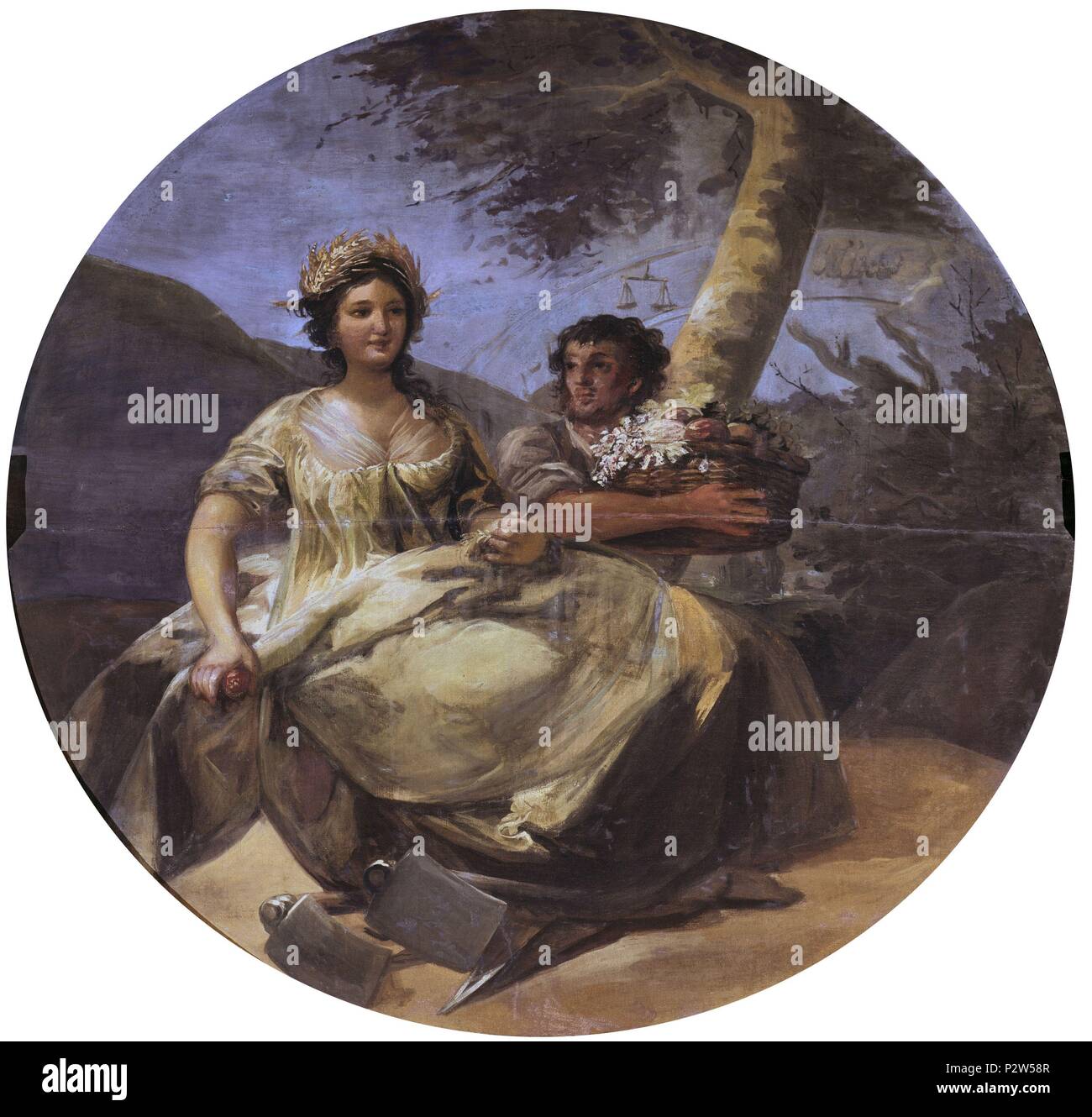 'The Agriculture', 1804-1806, Spanish School, Tempera on canvas ...