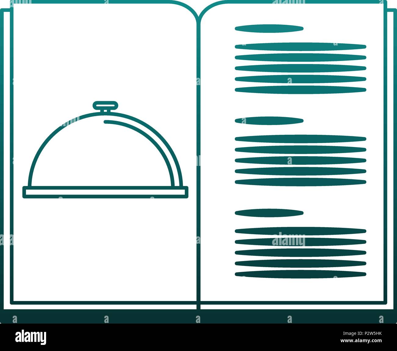 Restaurant menu isolated in blue lines Stock Vector Image & Art - Alamy